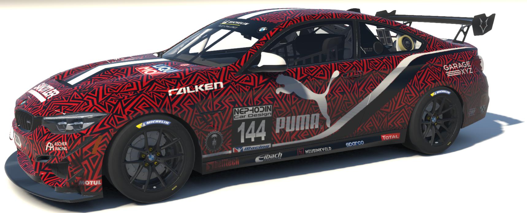 BMW M4 GT4 red maze by Manuel Siemann - Trading Paints