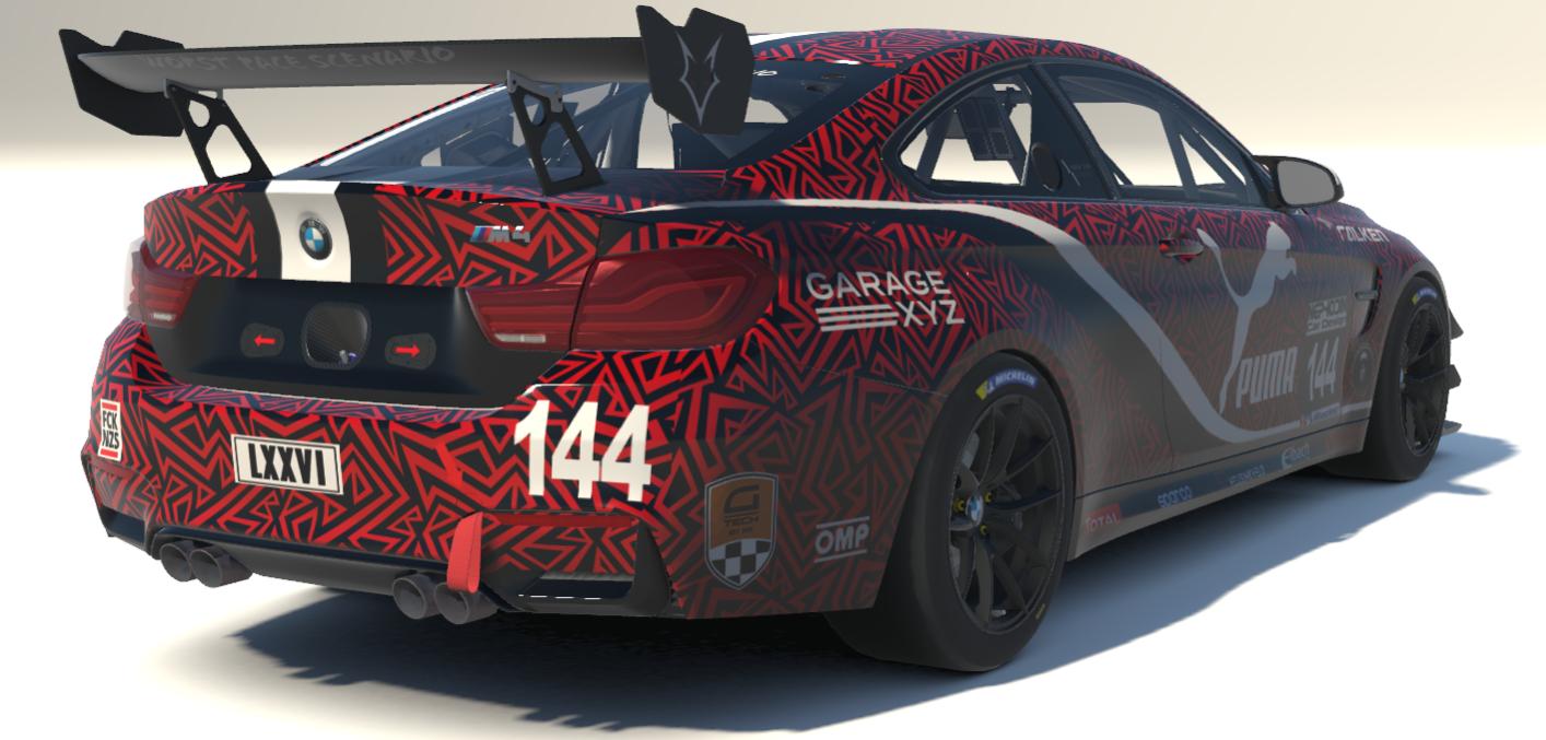 BMW M4 GT4 red maze by Manuel Siemann - Trading Paints