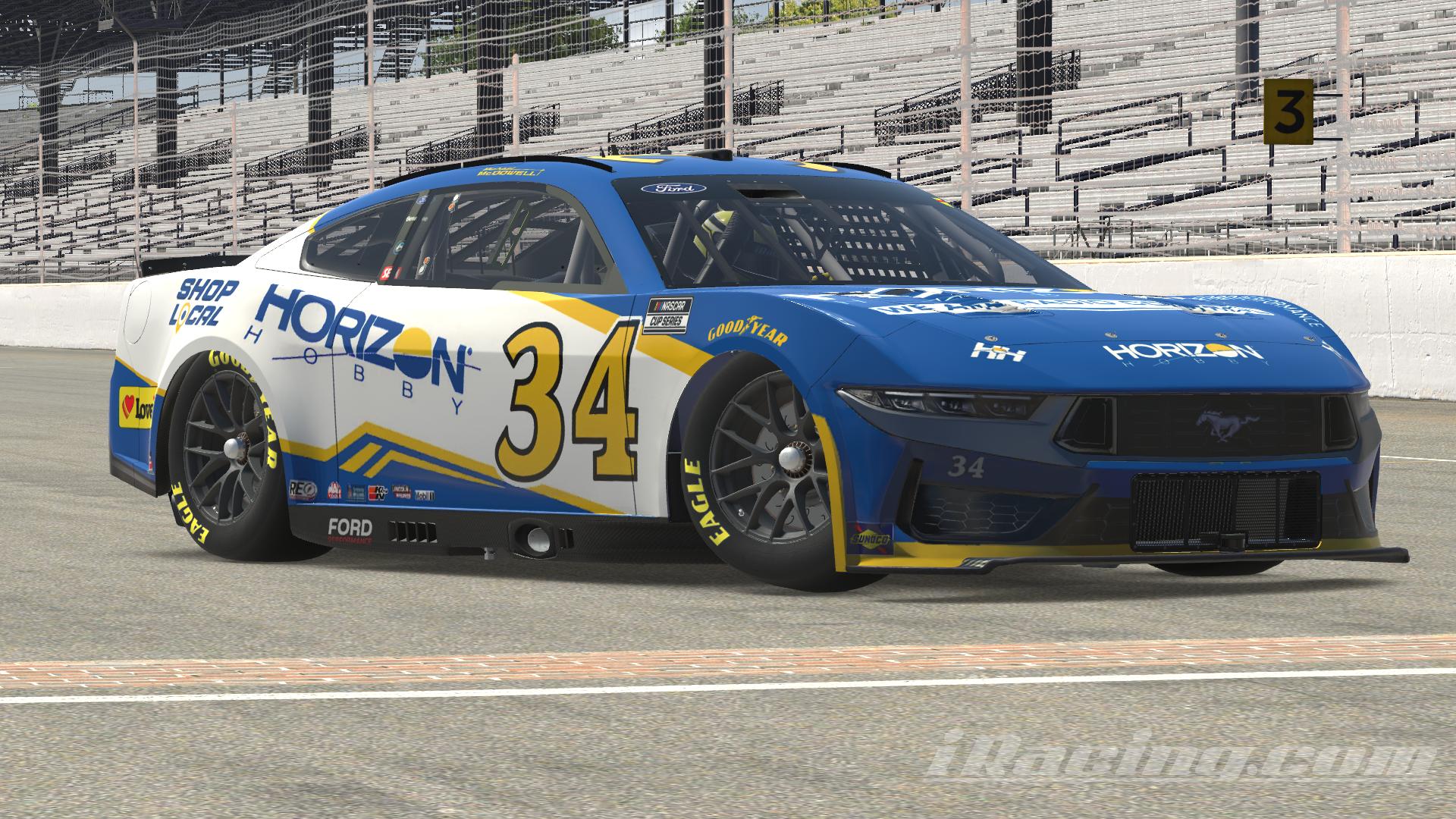 2024 Michael McDowell #34 Horizon Hobby Ford Update by Justin Ehrlichman - Trading Paints