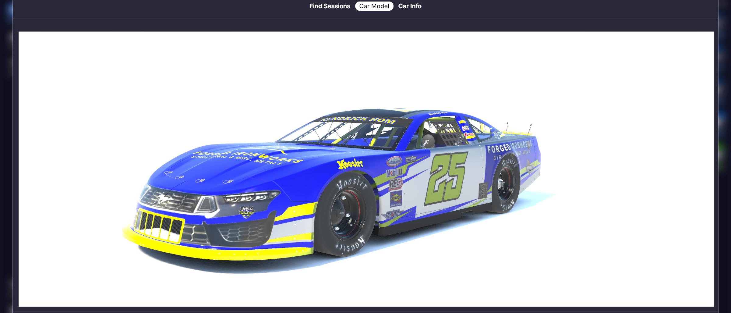 #25 Forged Ironworks Super Late Model Mustang by Kendrick Hom - Trading ...