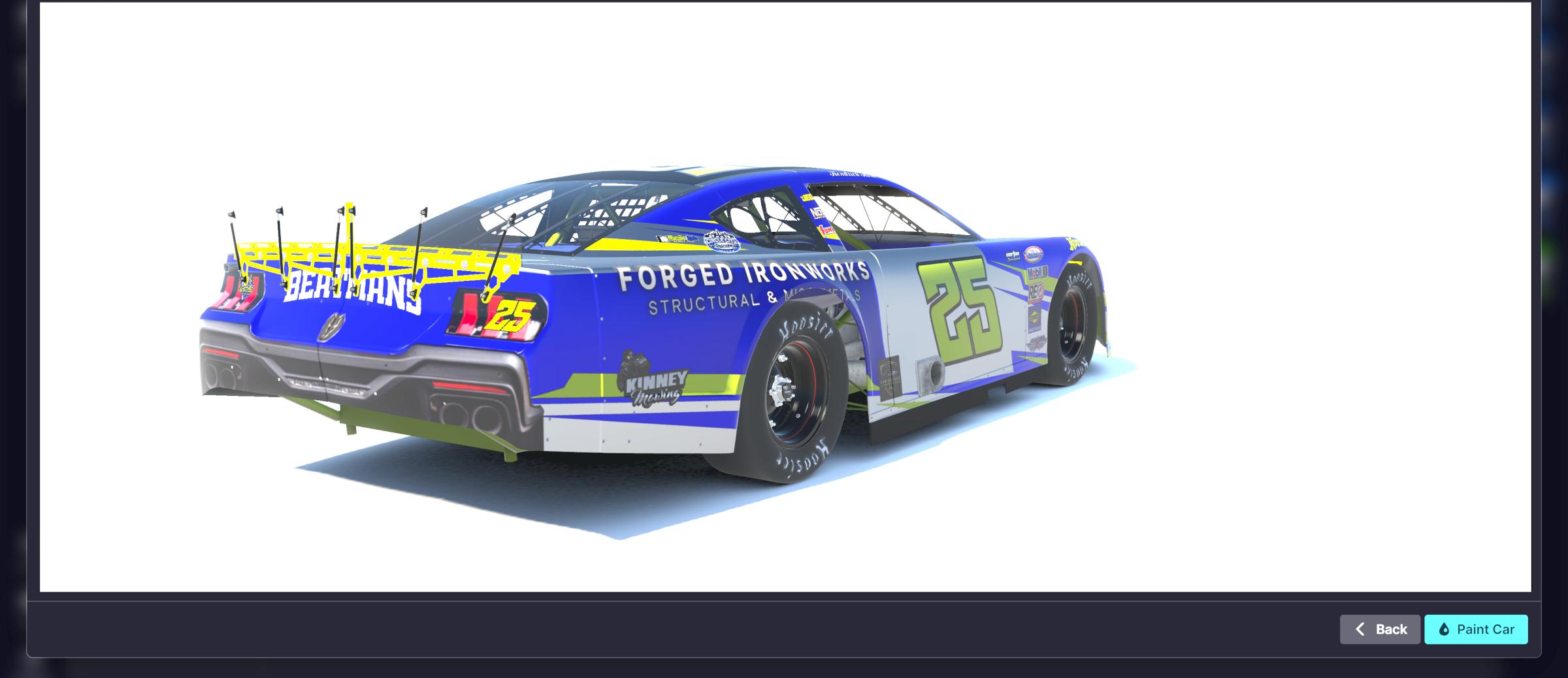 #25 Forged Ironworks Super Late Model Mustang by Kendrick Hom - Trading ...