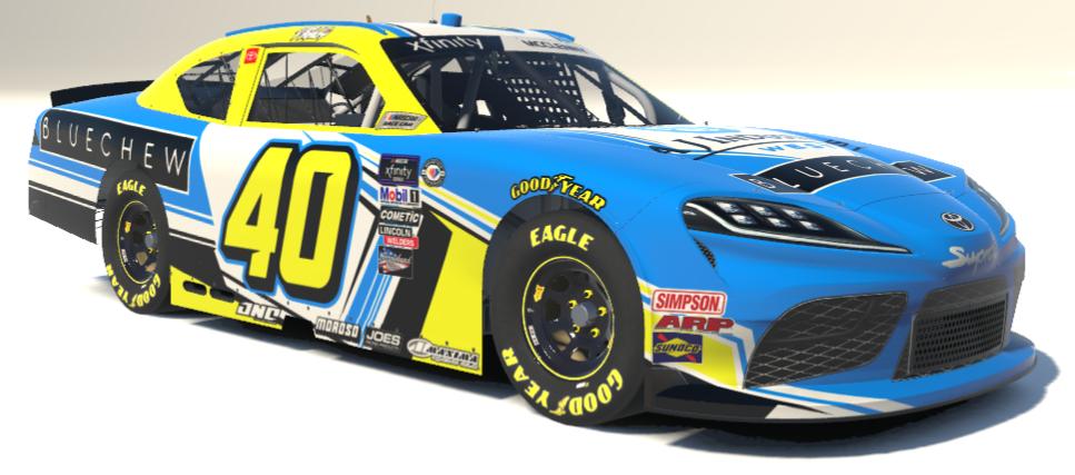 matt blue chew car by Kale McClenny - Trading Paints