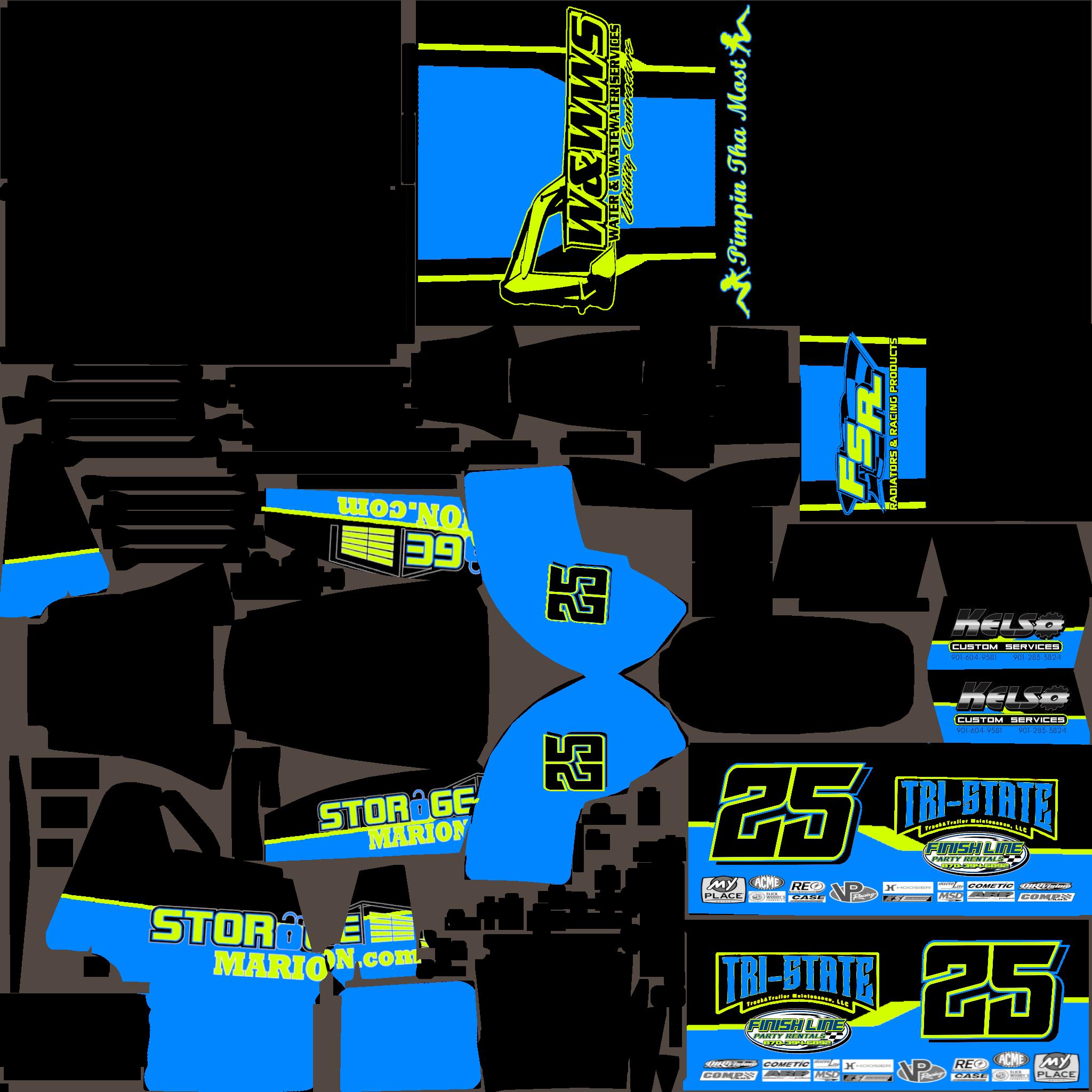 2024 winged sprint neon by Daniel A C. - Trading Paints