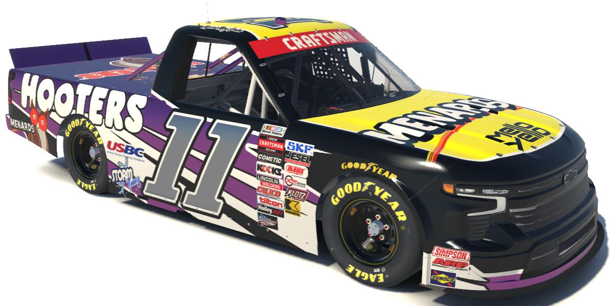 #11 Menards/Hooters Powderpuff Race Truck by Wesley Strait - Trading Paints