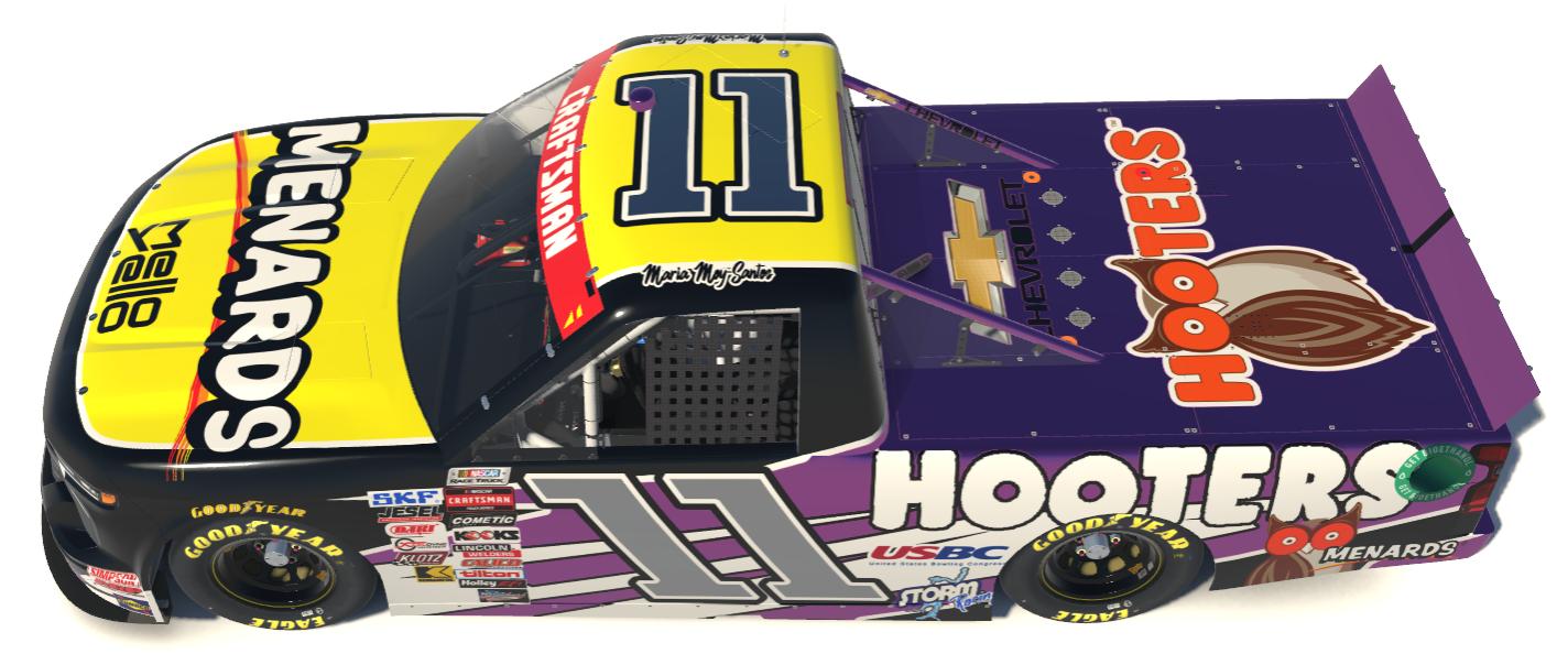 #11 Menards/Hooters Powderpuff Race Truck by Wesley Strait - Trading Paints