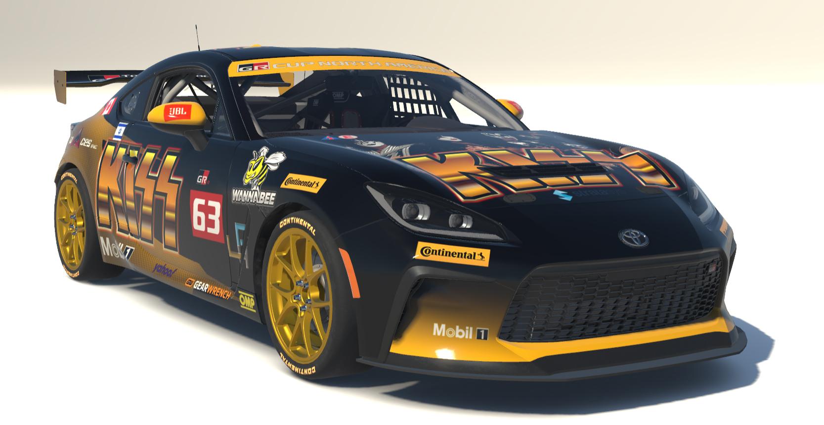 KISS Gold Toyota GR86 by Blake Madew - Trading Paints