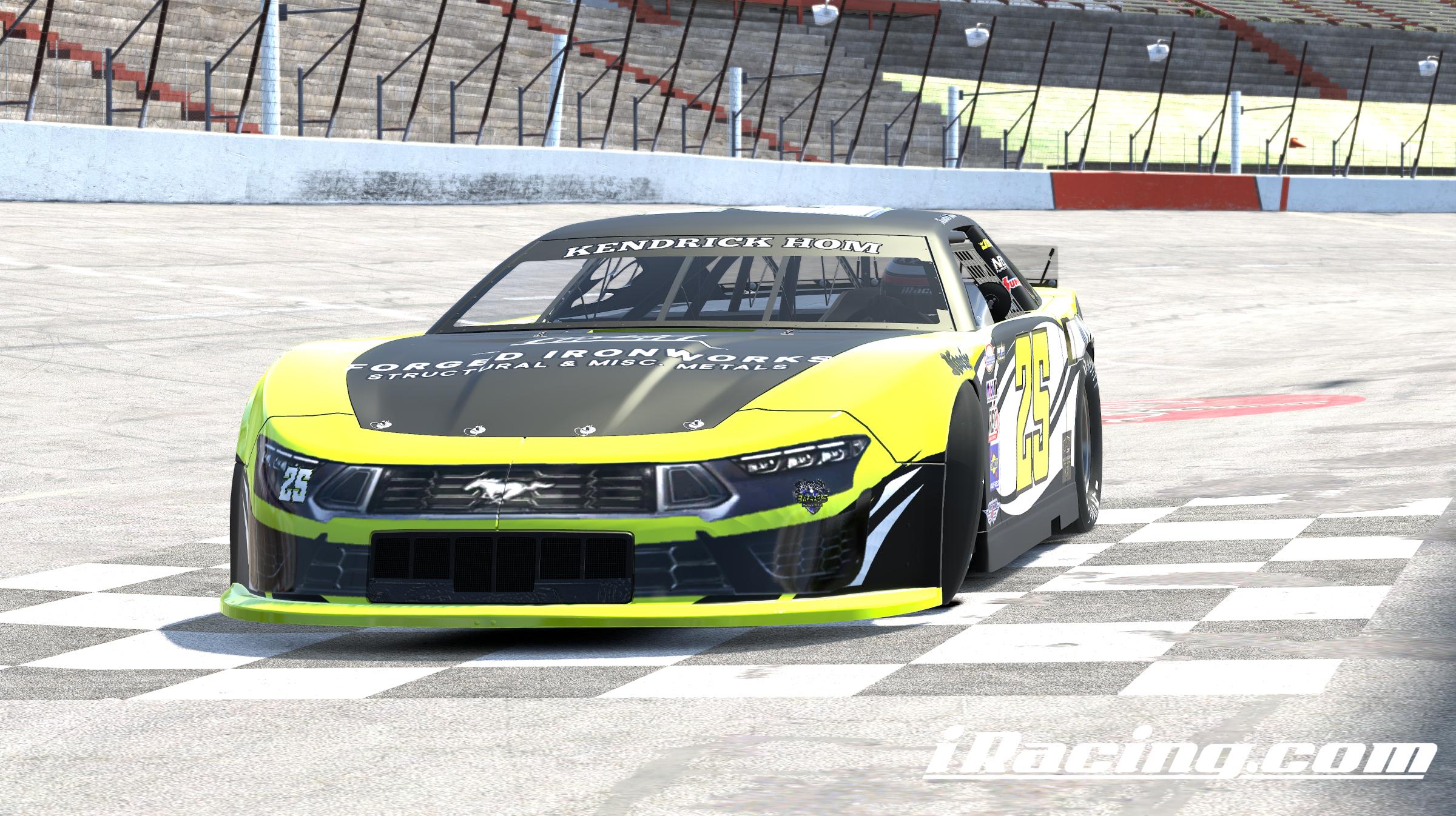 #25 Forged Ironworks Ford Mustang Super Late Model by Kendrick Hom ...