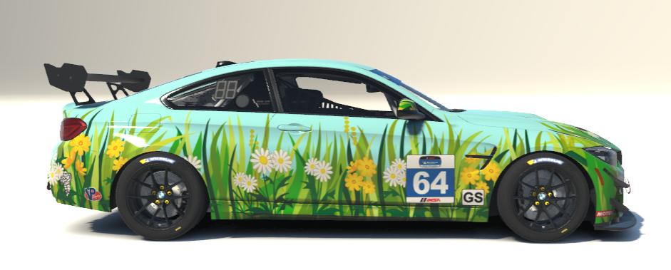 BMW M4 GT4 Spring Flowers Livery by Guy Robertson - Trading Paints