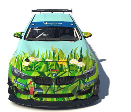 BMW M4 GT4 Spring Flowers Livery by Guy Robertson - Trading Paints