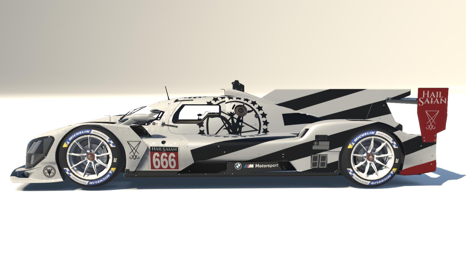 "HAIL SAtAN" WD BMW M Hybrid V8 LMDh by Carson C. - Trading Paints