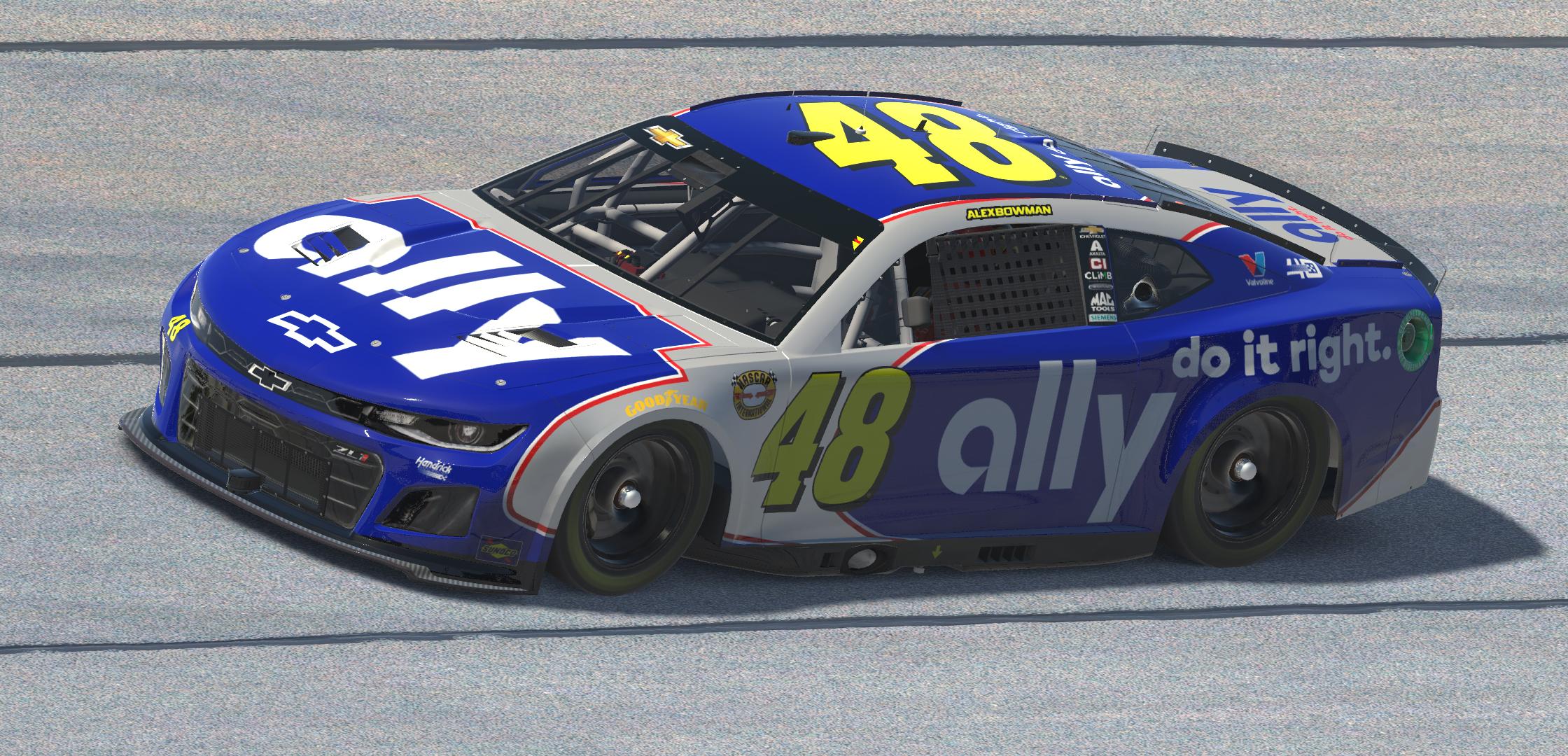 Alex Bowman Ally 2024 Throwback Chevrolet Camaro ZL1 by Nicholas ...