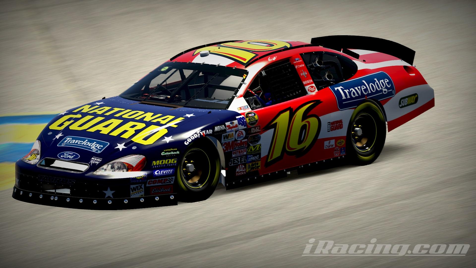 #16 Greg Biffle 2004 National Guard Travelodge Ford Taurus Sim Stamped ...