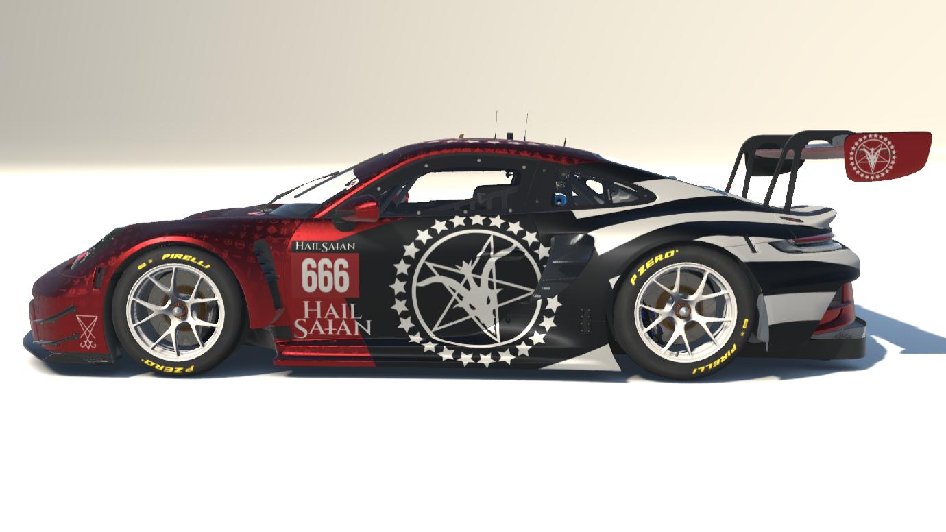 "HAIL SAtAN" RD Porsche 911 GT3 R (992) by Carson C. - Trading Paints