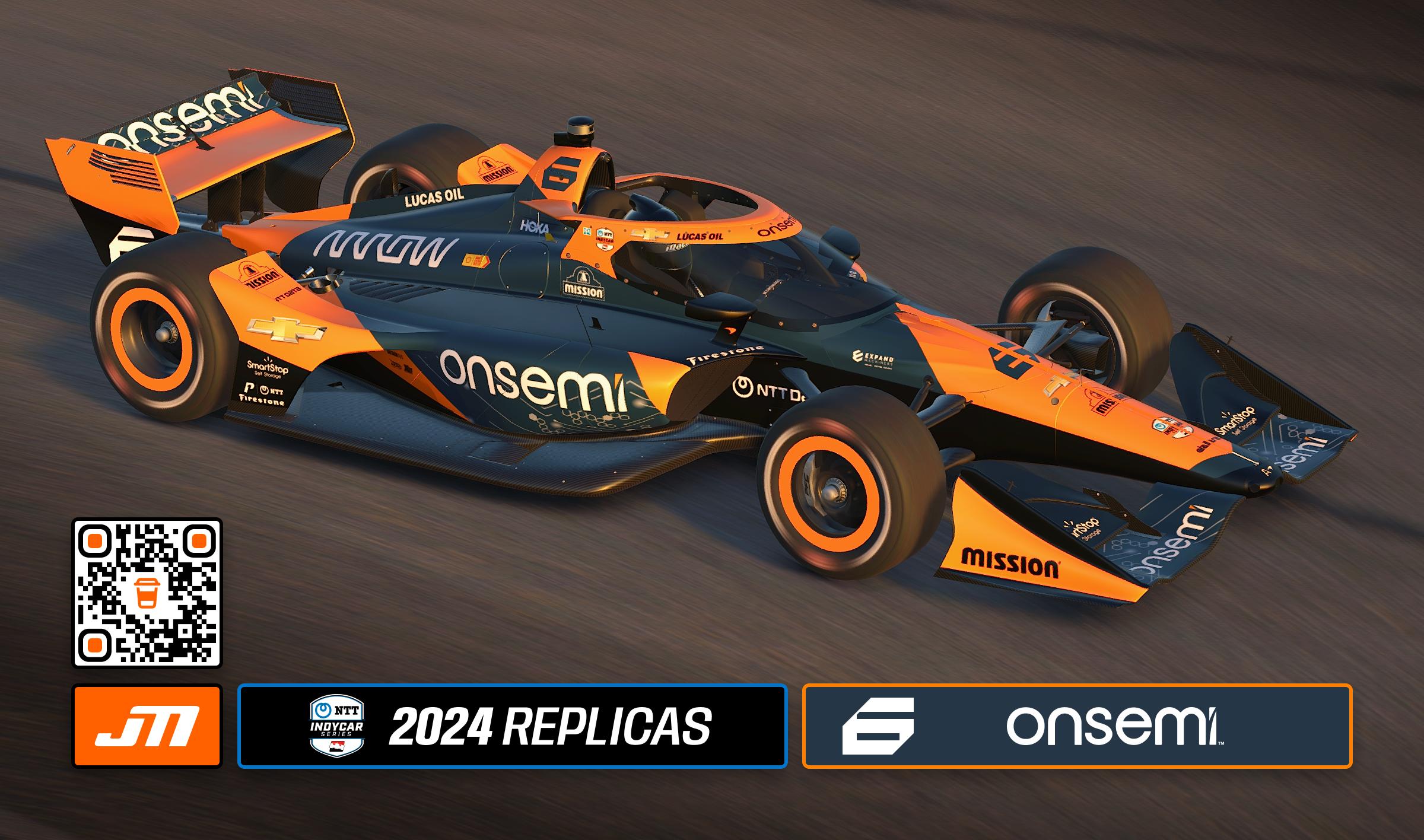 2024 Théo Pourchaire #6 Onsemi IndyCar with Custom Number by Jeff ...