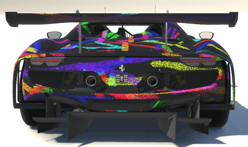 Colorburst Kids Drawing Ferrari 296 GT3 by Todd Schwarz - Trading Paints