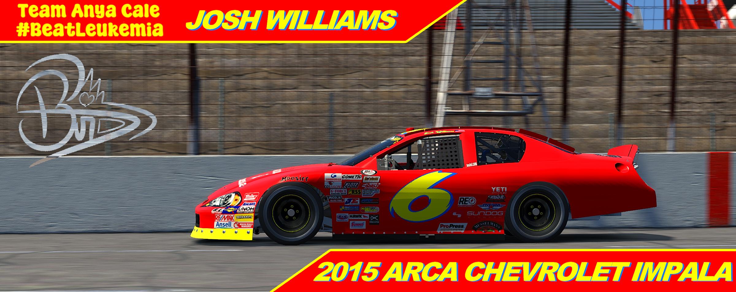 #6 Josh Williams Team Anya Cale/#BeatLeukemia Chevrolet Impala by ...
