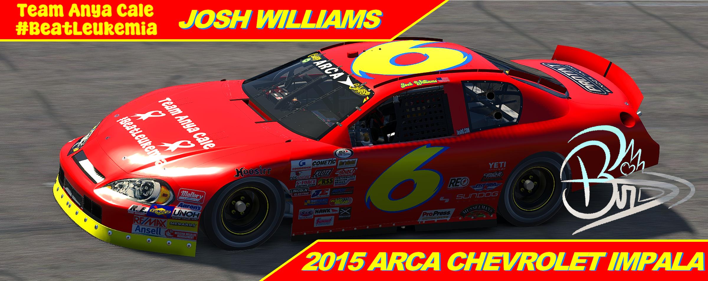 #6 Josh Williams Team Anya Cale/#BeatLeukemia Chevrolet Impala by ...