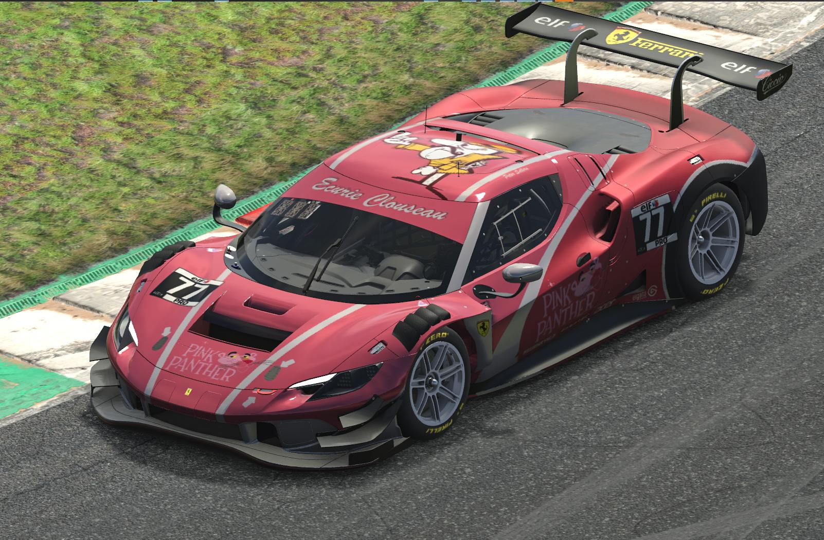 Ferrari 296 GT3 Pink Panther by Mike Riedner - Trading Paints