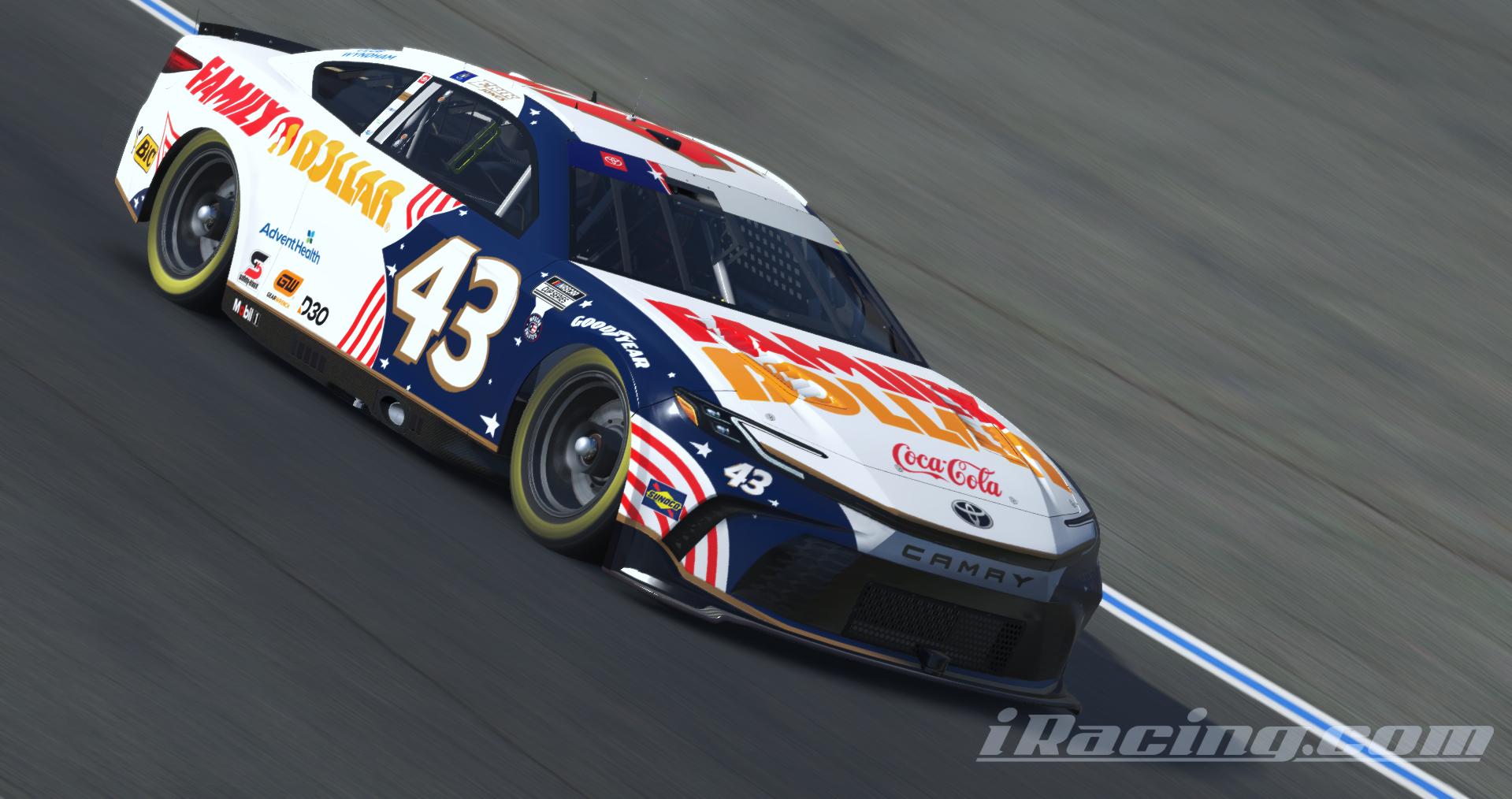 Erik Jones 2024 Family Dollar Patriotic (Sim #) by Gary P. - Trading Paints