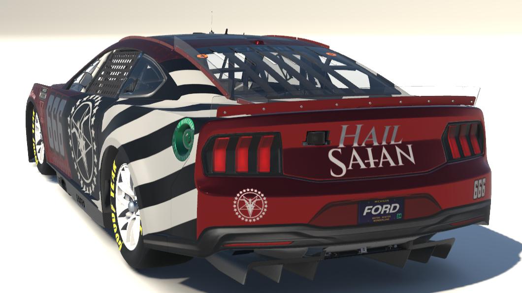 "HAIL SAtAN" RD NASCAR Cup Series Next Gen Ford Mustang by Carson C ...