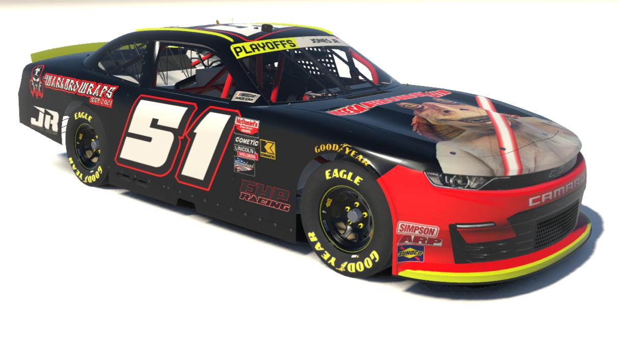 Eddie Jones #51 Talledega Throwback by Eddie Jones Jr - Trading Paints