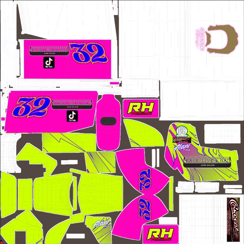 #32 Peace, Love & Hair Winged Micro by Randy Hinshaw - Trading Paints