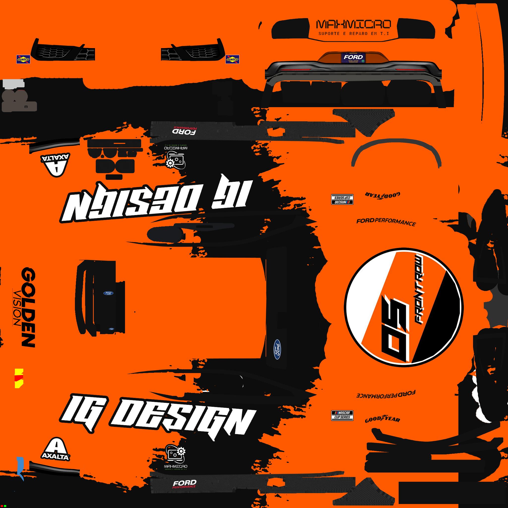Ford Mustang Nextgen osfr laranja by Isaque Guarese - Trading Paints
