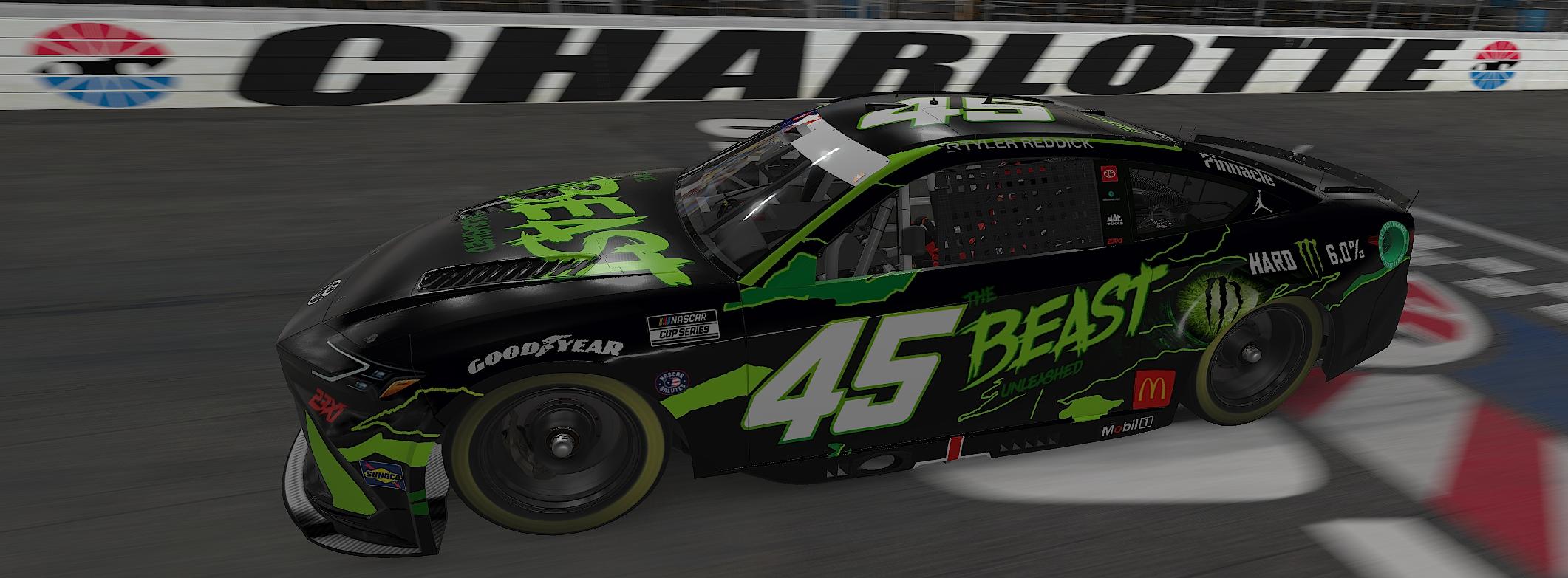Tyler Reddick 23XI 2024 #45 Best Unleashed Coke 600 sim-stamped by Alex ...