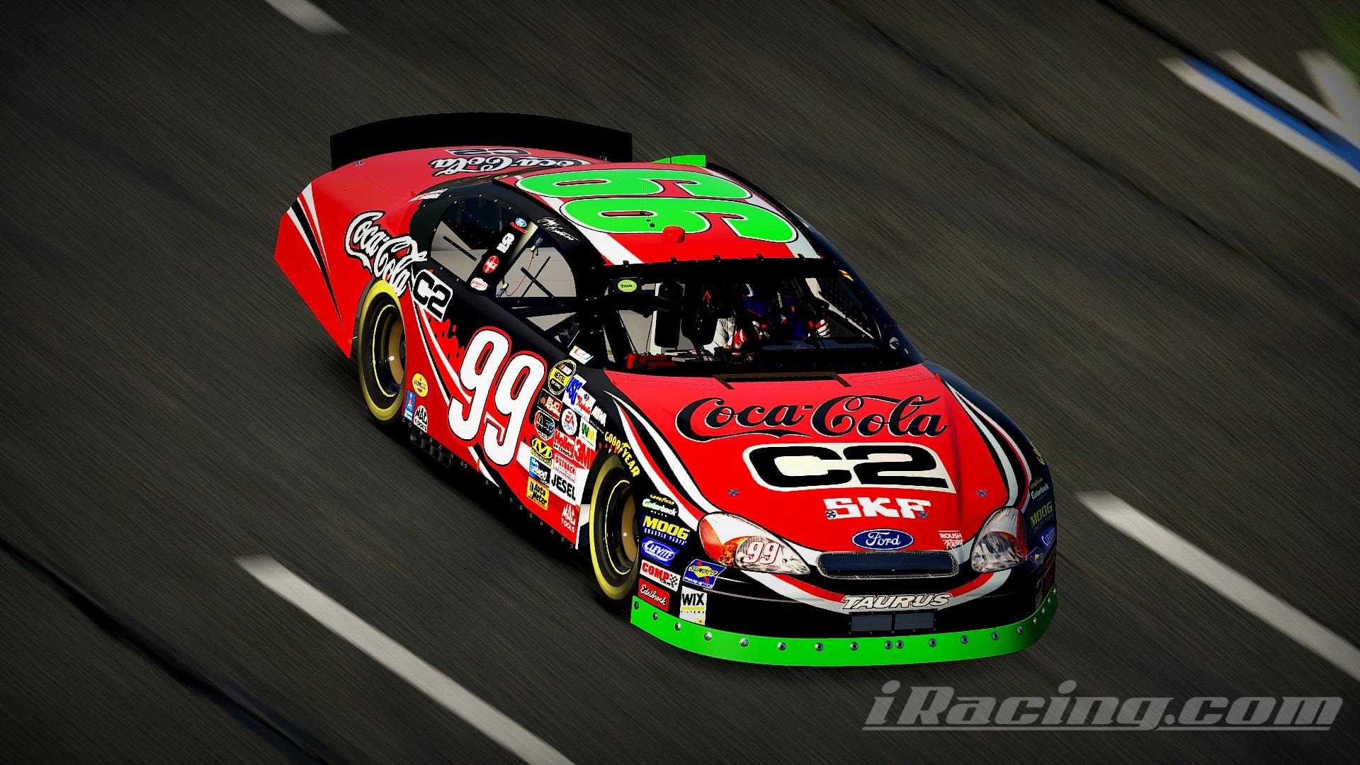 #99 Jeff Burton 2004 Coca Cola C2 Ford Taurus Sim Stamped Number by Christian Budd - Trading Paints