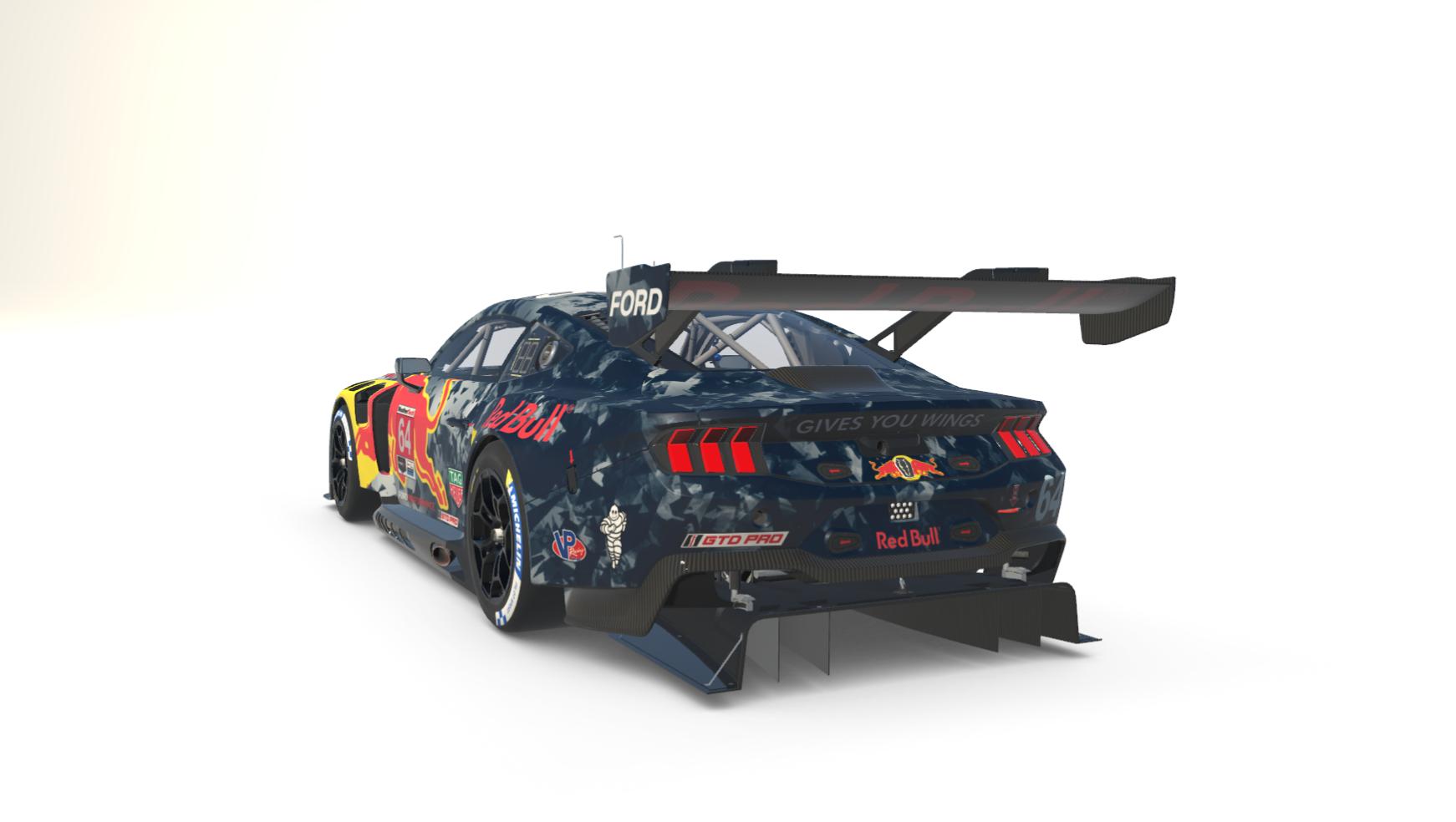 Red Bull Blue Shatter Ford Mustang GT3 by Chris H. - Trading Paints