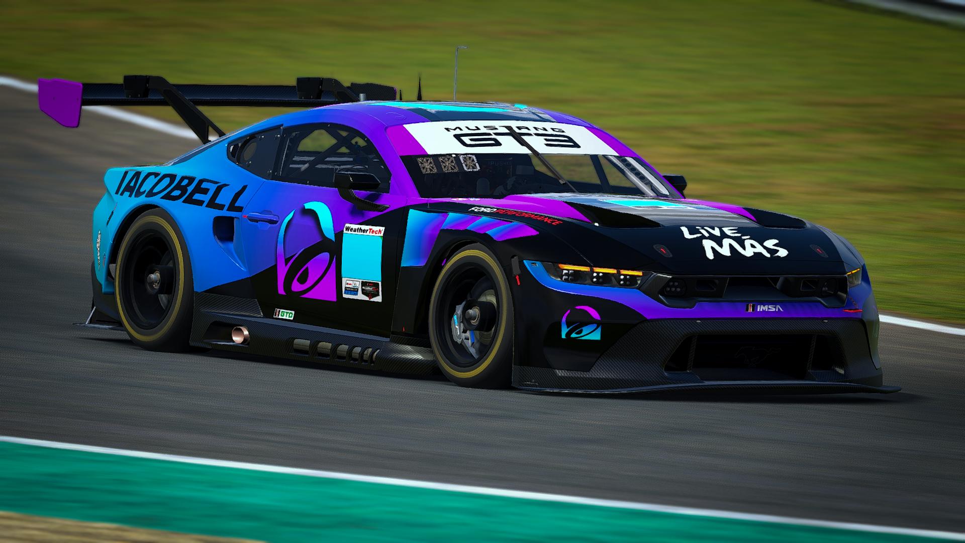 *Fictional* Taco Bell Ford Mustang GT3 by Noah Blackwell - Trading Paints