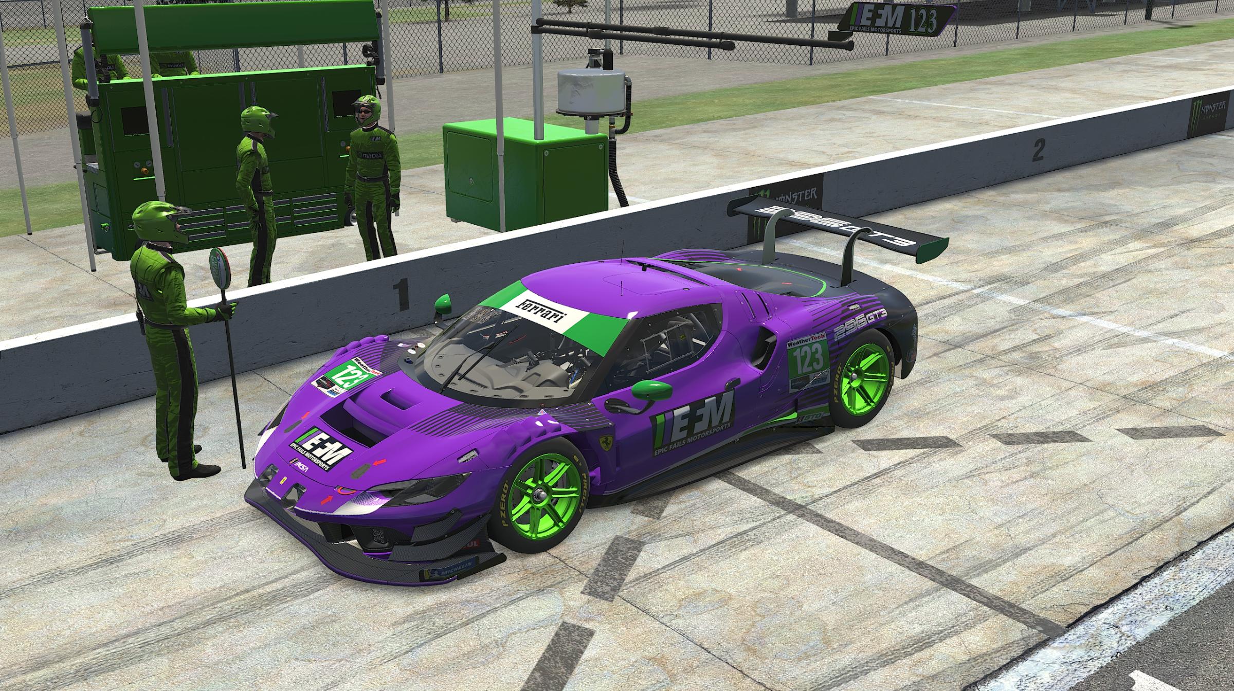 Ferrari 296 GT3 - Epic Fails Motorsports - 2024-06 - Purple - IMSA ...