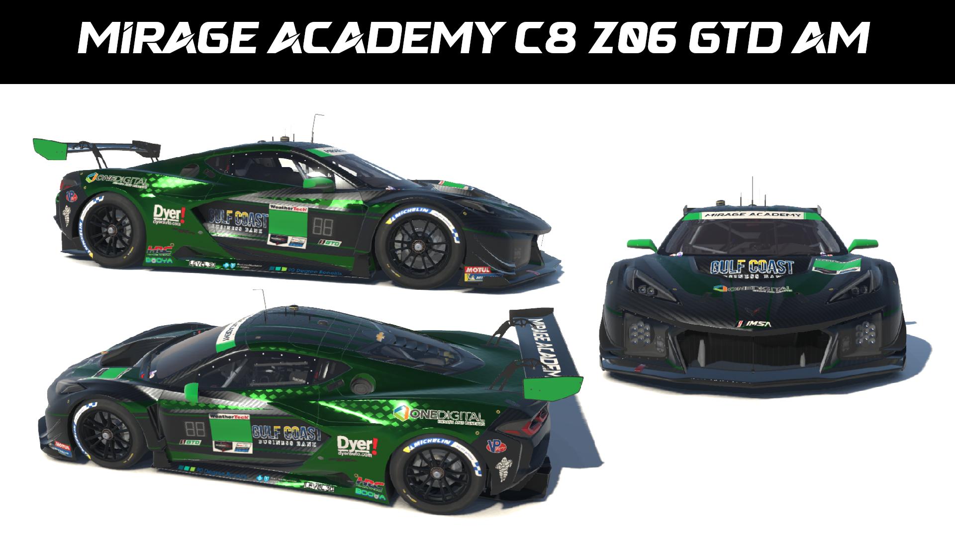 Mirage Academy Z06 GTD AM IMSA by Cooper R. - Trading Paints