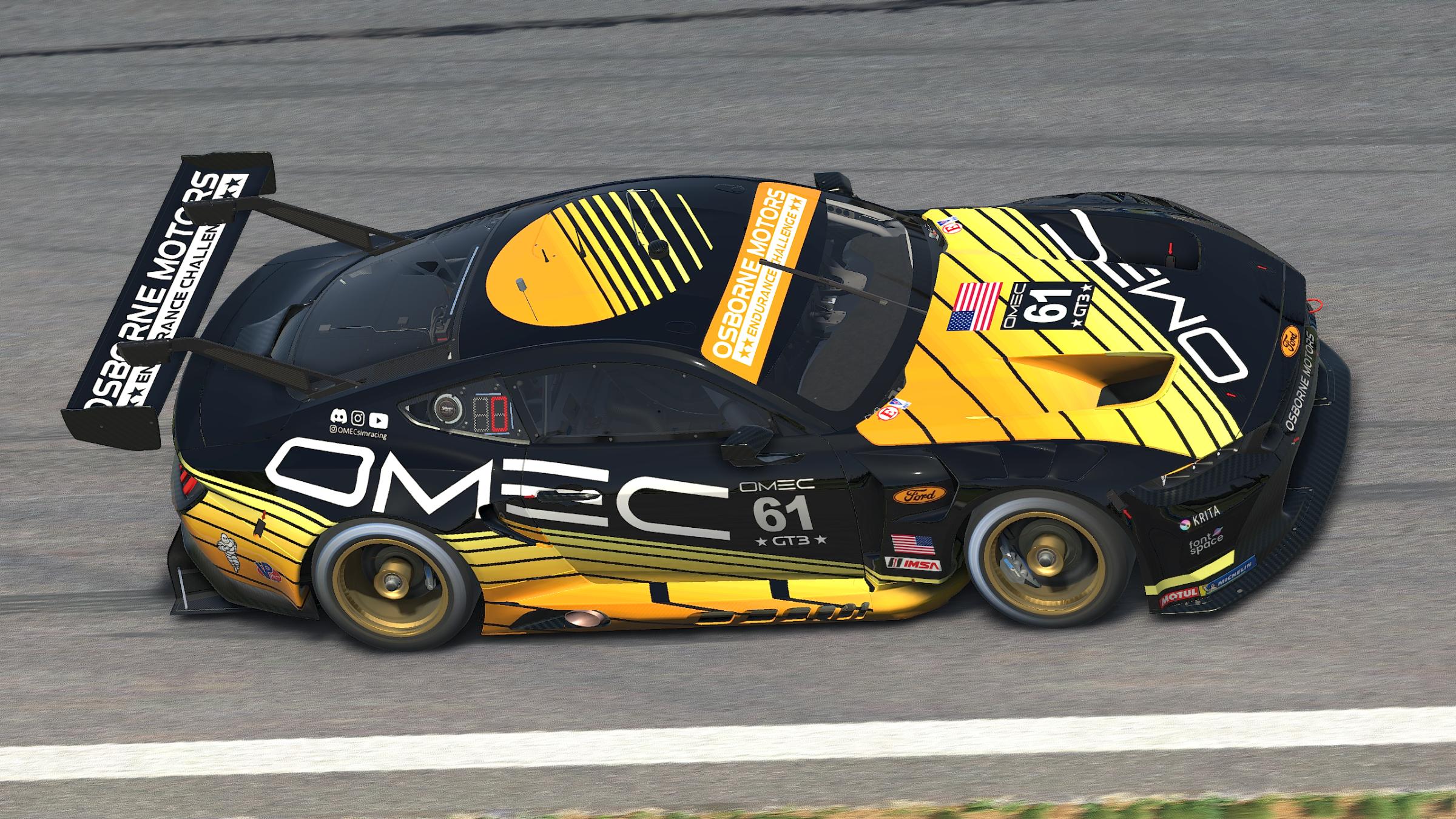 OMEC Mustang GT3 "Derecho" v1.0 by Patrick Cantrell - Trading Paints