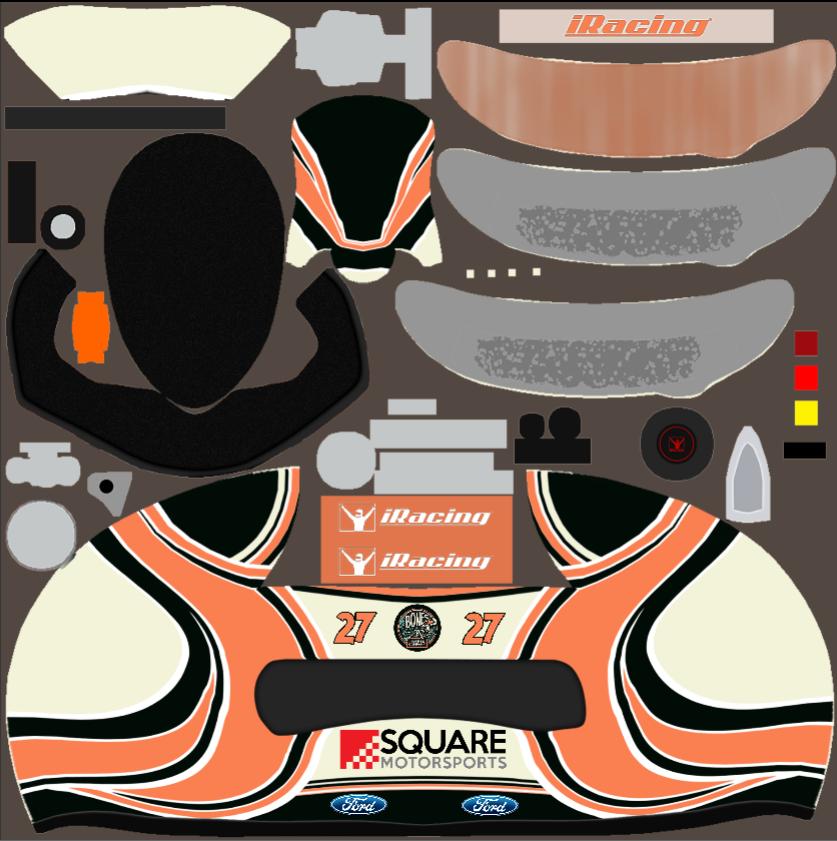 Bones Coffee #27 Ford NASCAR Legends Helmet by Caolan D. - Trading Paints