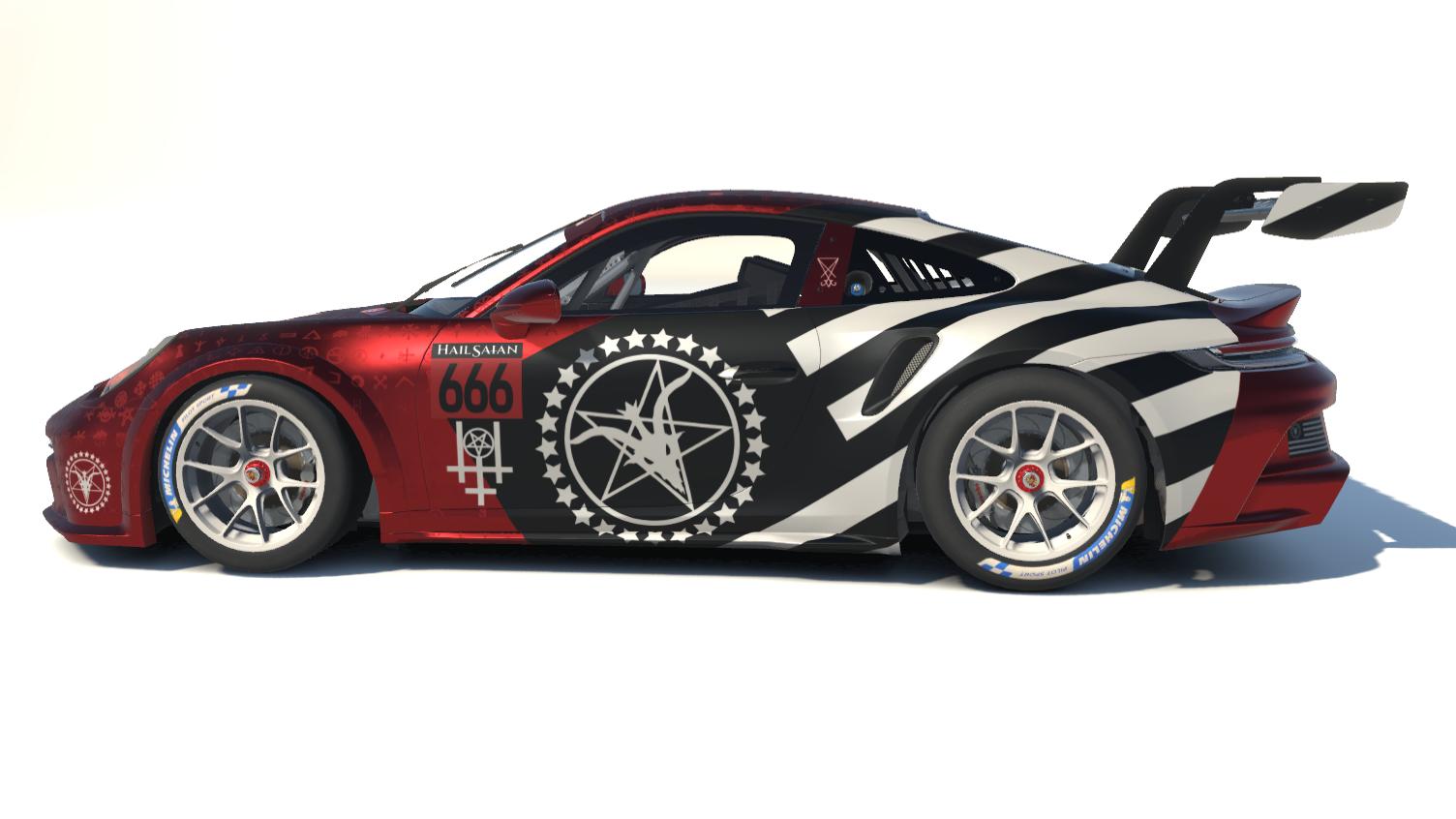 "HAIL SAtAN" RD Porsche 911 GT3 Cup (992) by Carson C. - Trading Paints