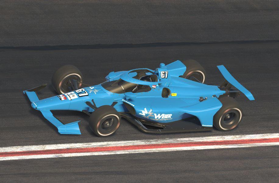 #67 Dallara IR18 Weier Blue by Marty Cmejla - Trading Paints