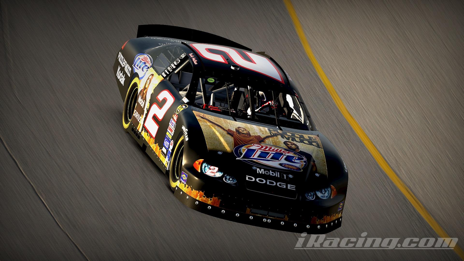 #2 Rusty Wallace 2004 Miller Lite Puddle of Mudd Dodge Sim Stamped ...