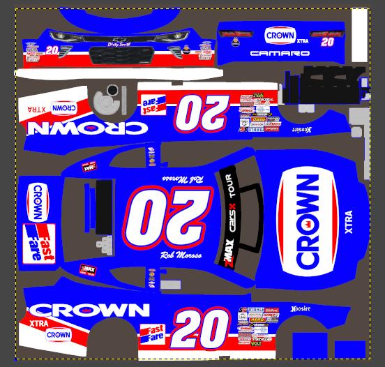 Rob Moroso Throwback Super Late Model 20 by Brant Mickel - Trading Paints