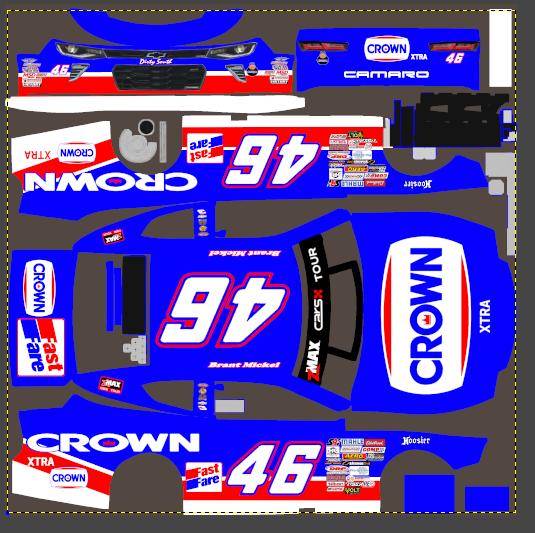 Rob Moroso Throwback Super Late Model by Brant Mickel - Trading Paints