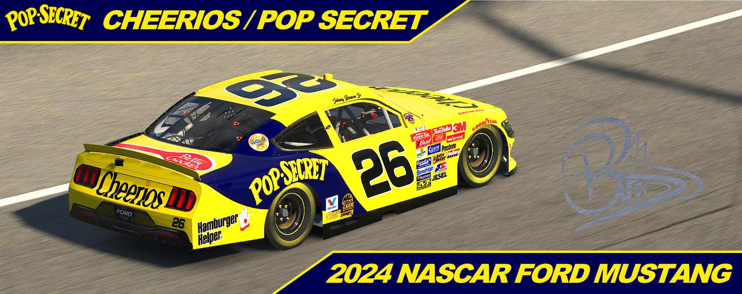 SIM STAMP 26 Cheerios / Pop Secret Johnny Benson Jr Ford Mustang by ...