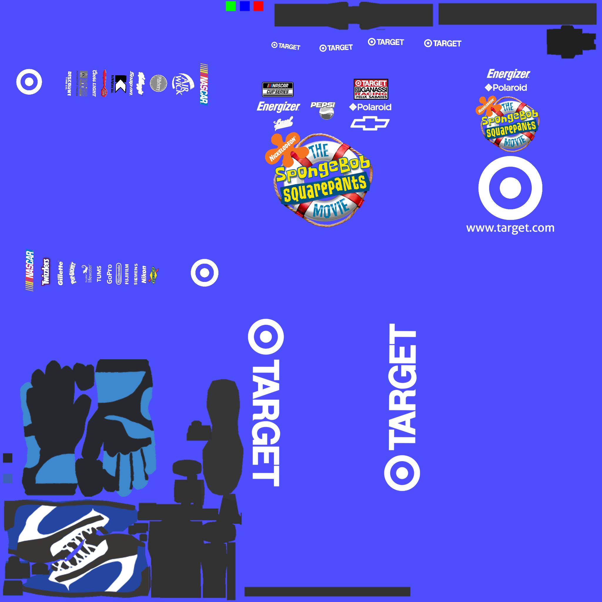 Casey Mears Target / Spongebob Squarepants 2004 UAW-GM Quality 500 Firesuit Throwback by Brenden ...