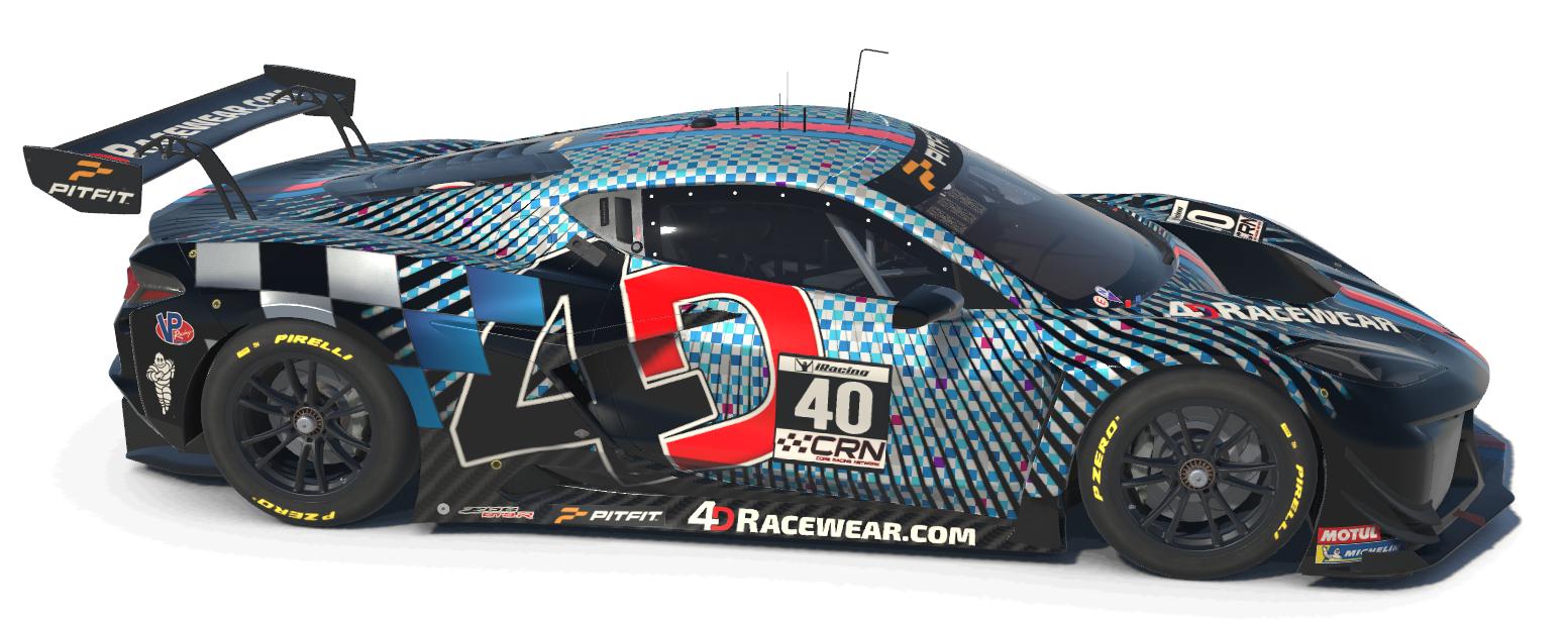 4dRacewear.com Corvette GT3 Blue Confetti by Jim H. - Trading Paints