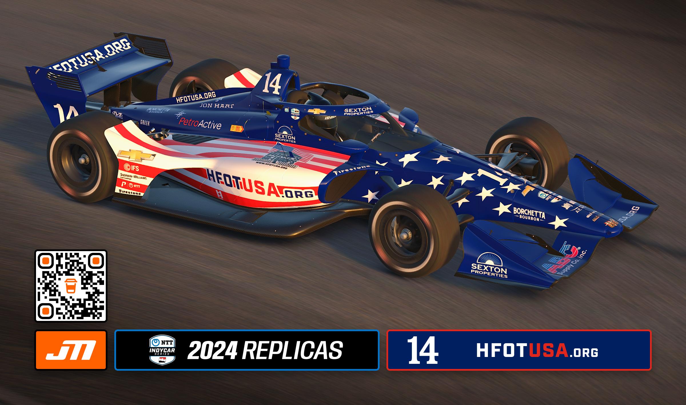 2024 Santino Ferrucci #14 Homes for Our Troops IndyCar with Custom ...