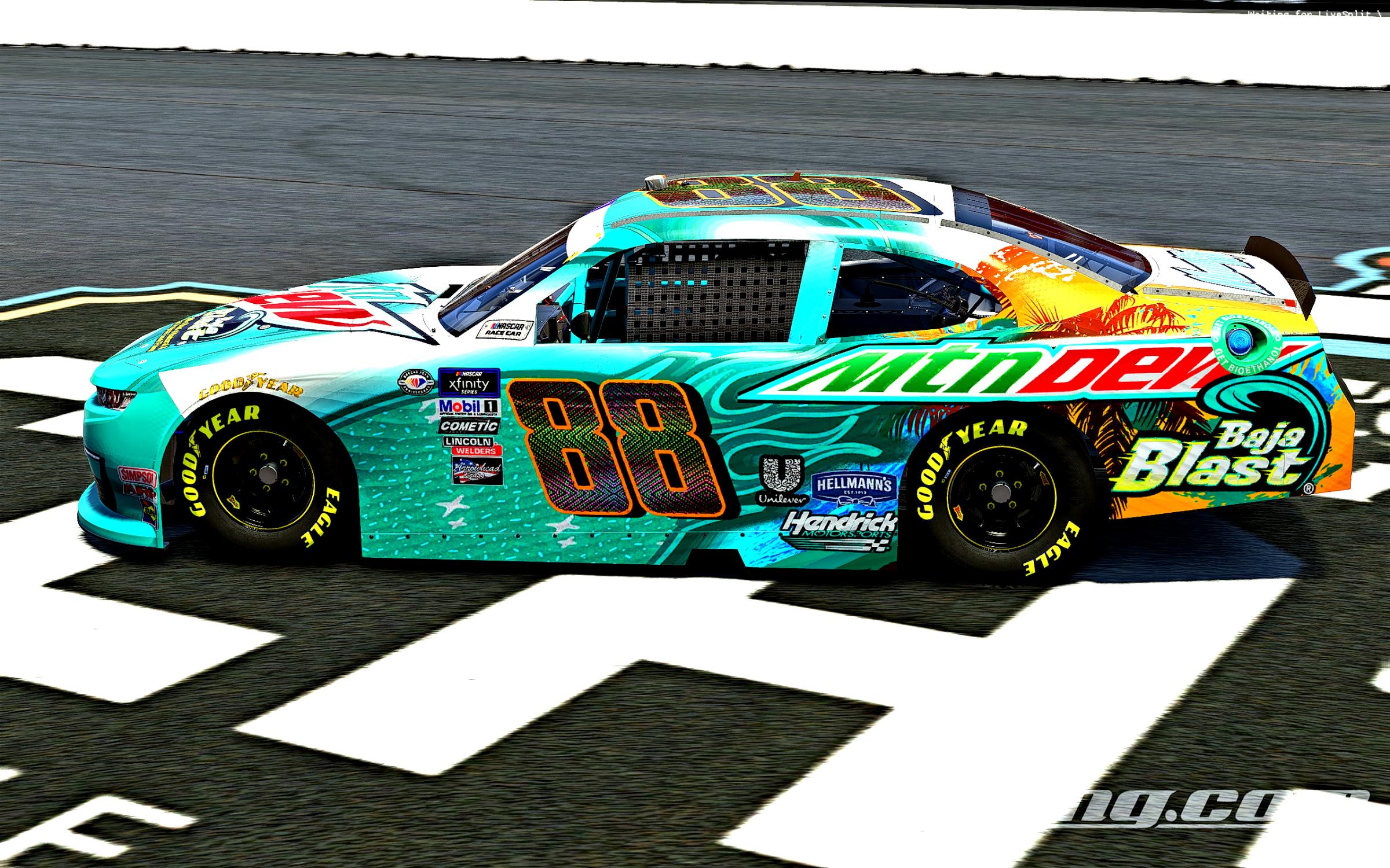 Fictional Dale Jr Mtn Dew BajaBlast #88 by Jeff Slaughter - Trading Paints