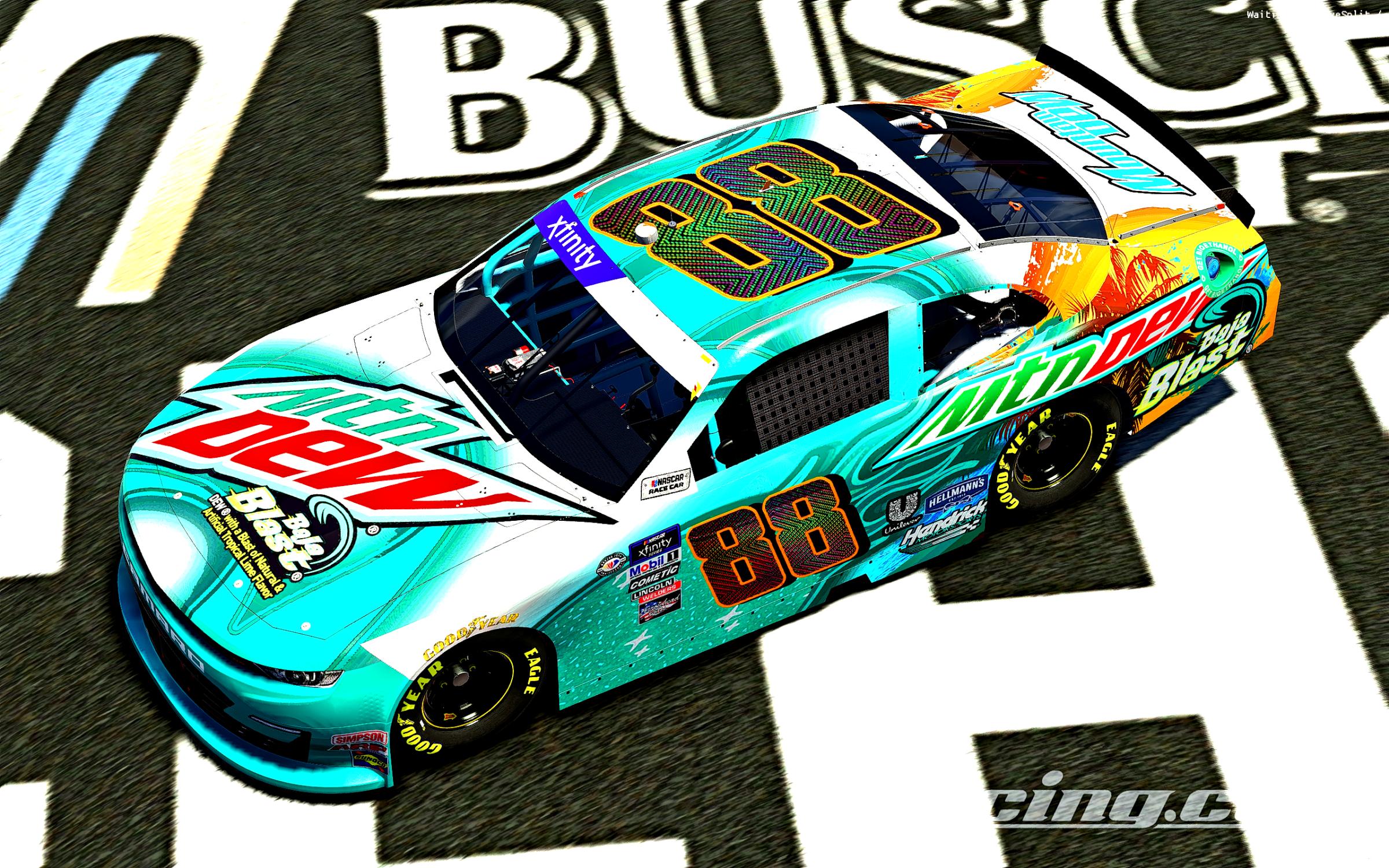Fictional Dale Jr Mtn Dew BajaBlast #88 by Jeff Slaughter - Trading Paints