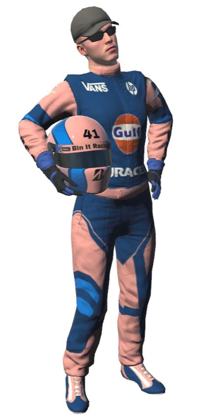 Mort Blue Pink White Suit by Sam Mort - Trading Paints