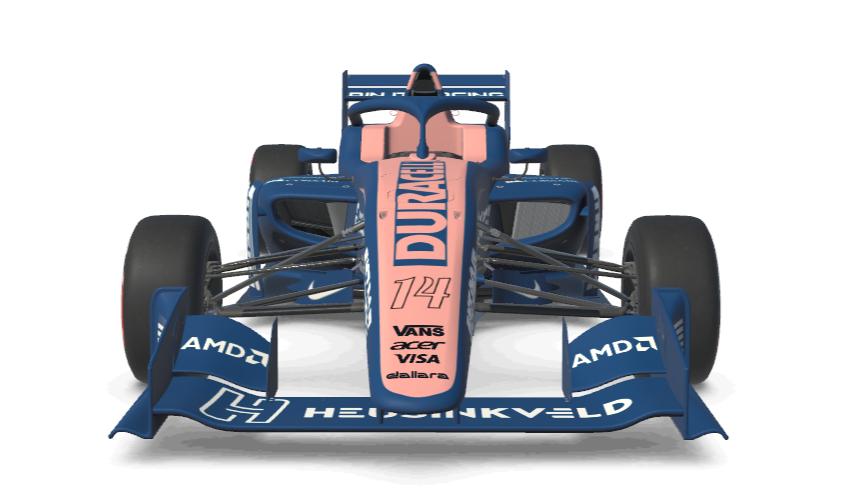 Mort Blue Pink White No.1 Car by Sam Mort - Trading Paints