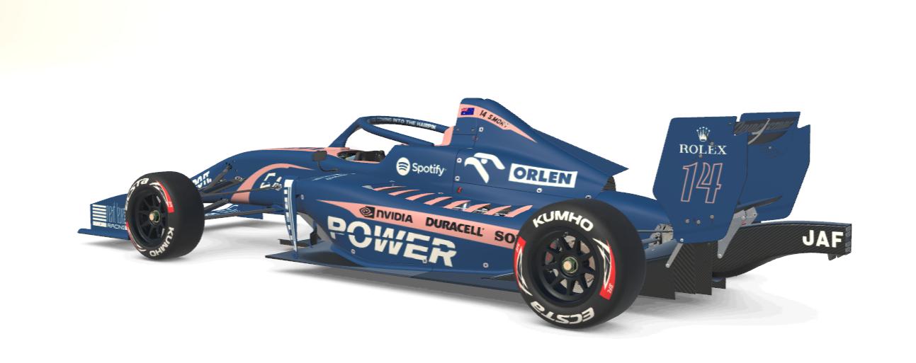 Mort Blue Pink White No.1 Car by Sam Mort - Trading Paints