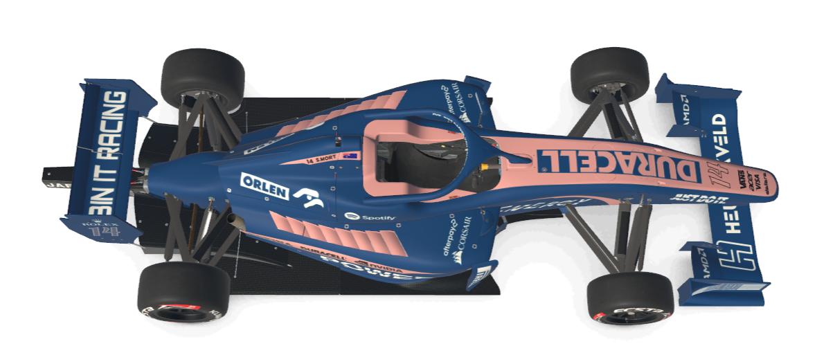 Mort Blue Pink White No.1 Car by Sam Mort - Trading Paints